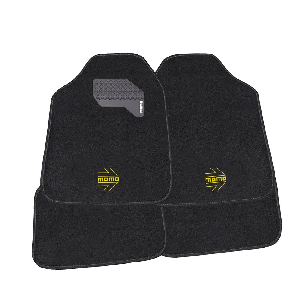 MOMO Car Mats Arrow (Black & Yellow) - WOOLF_ID